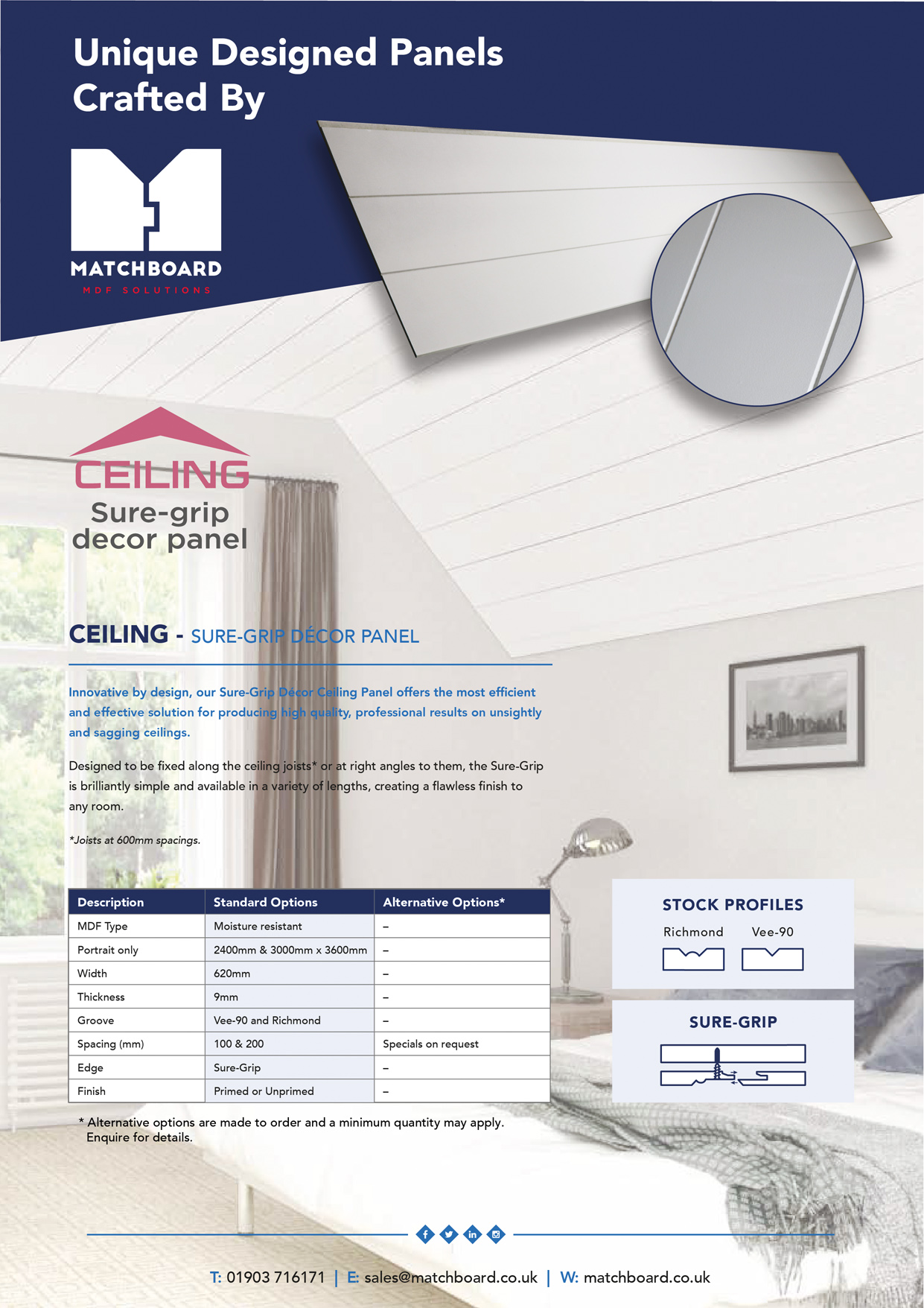 Product Leaflet Downloads – Matchboard Ltd