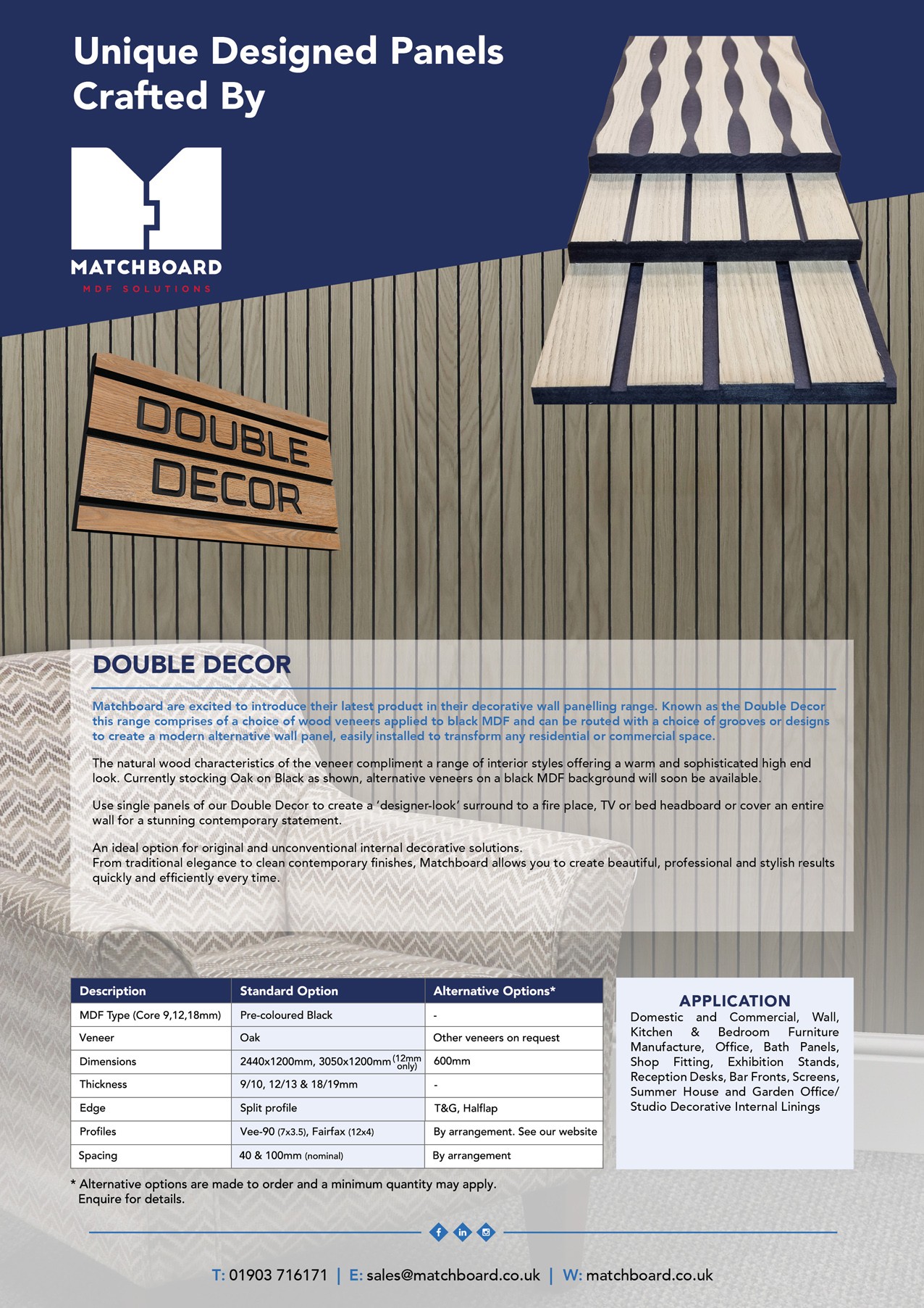 Product Leaflet Downloads – Matchboard Ltd